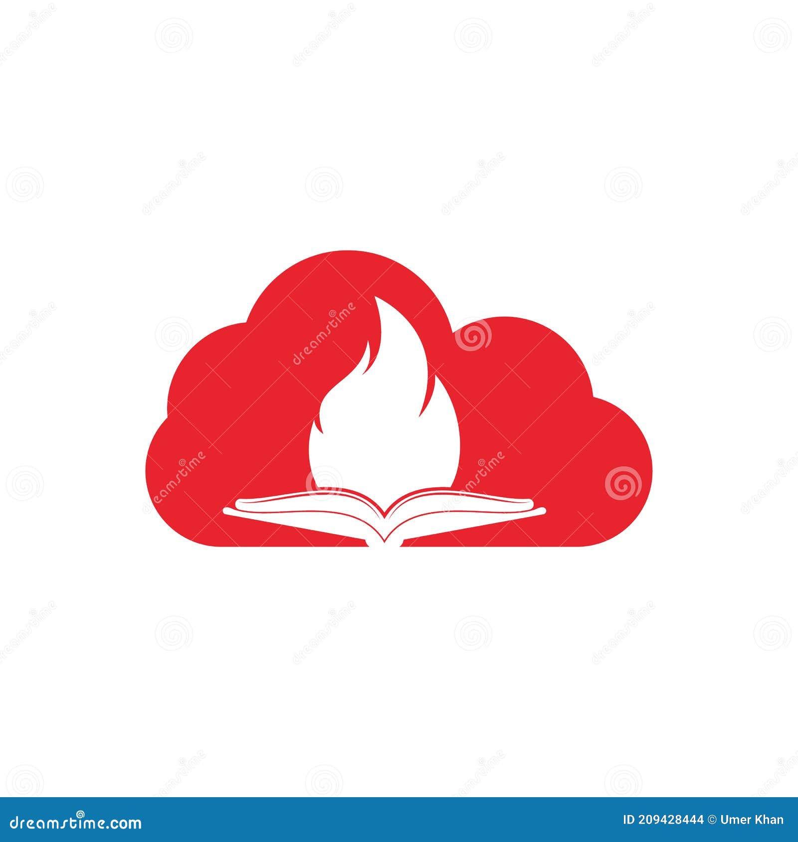 Education Fire Cloud Icon Design. Stock Vector - Illustration of ...