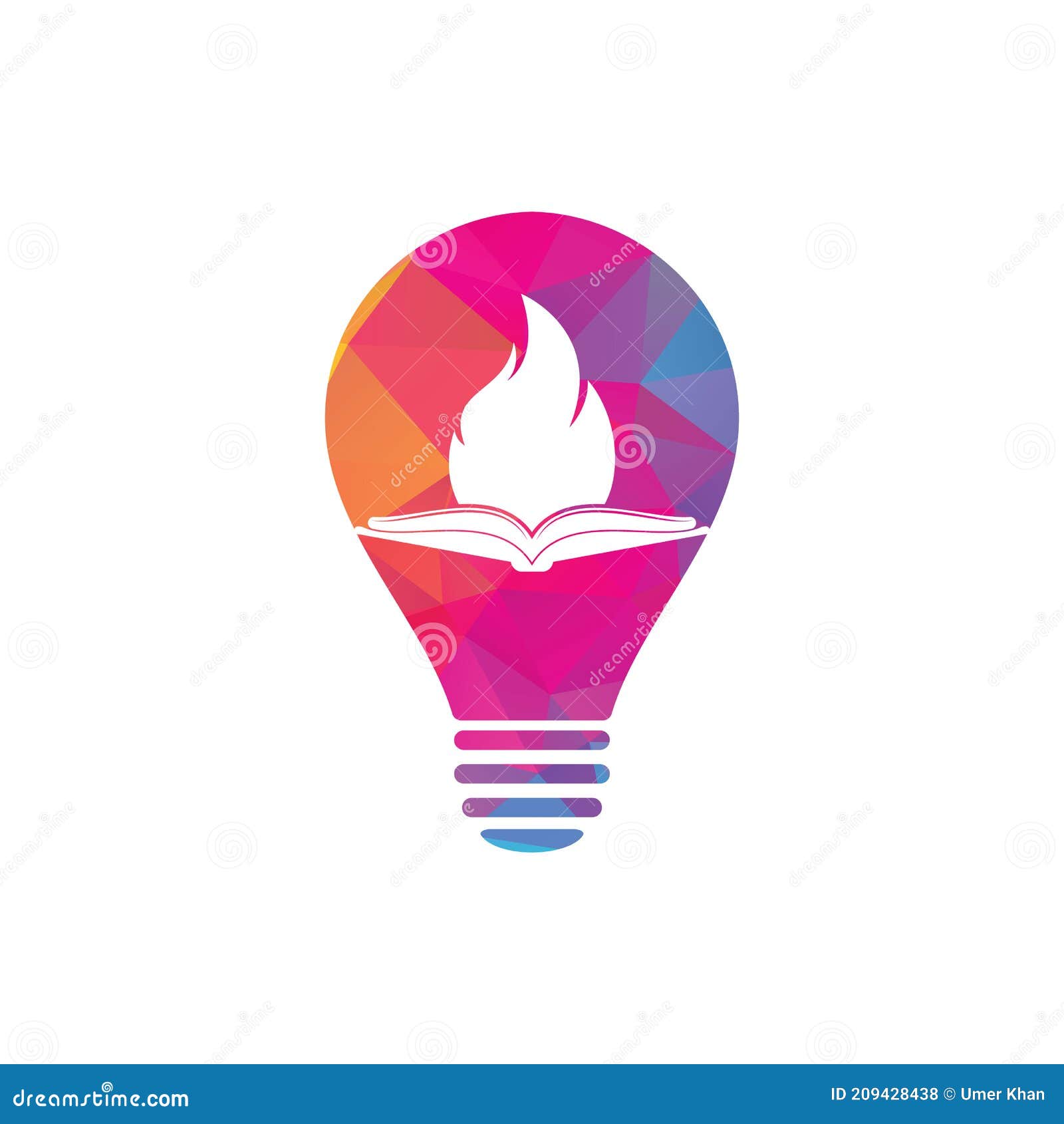 Education Fire Vector Logo Design. Stock Vector - Illustration of ...