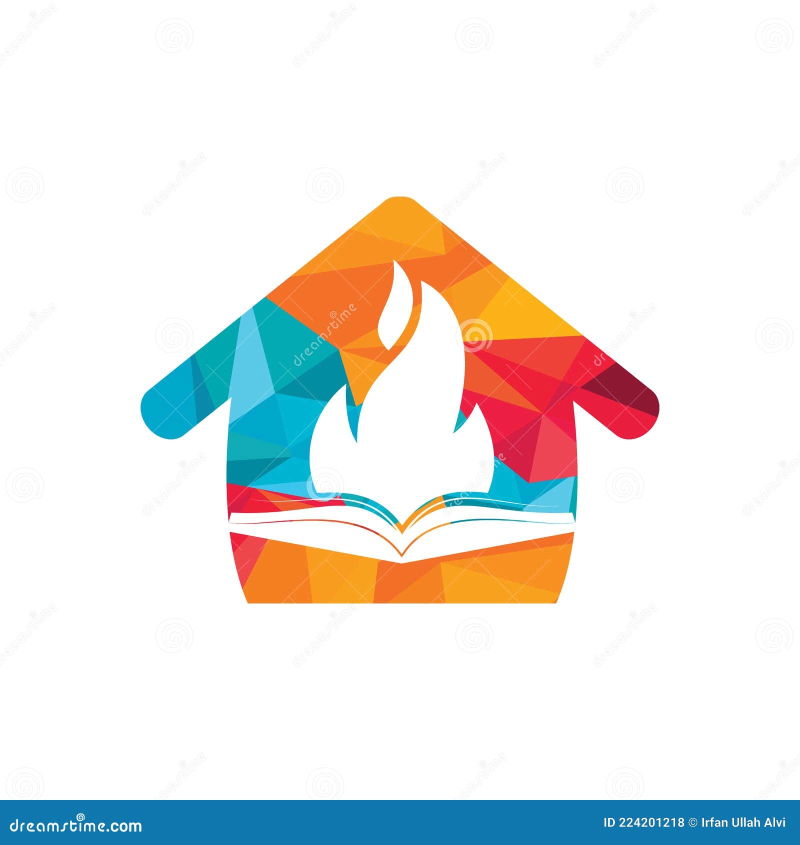 Education Fire Vector Logo Design. Motivation Book Vector Logo Design ...