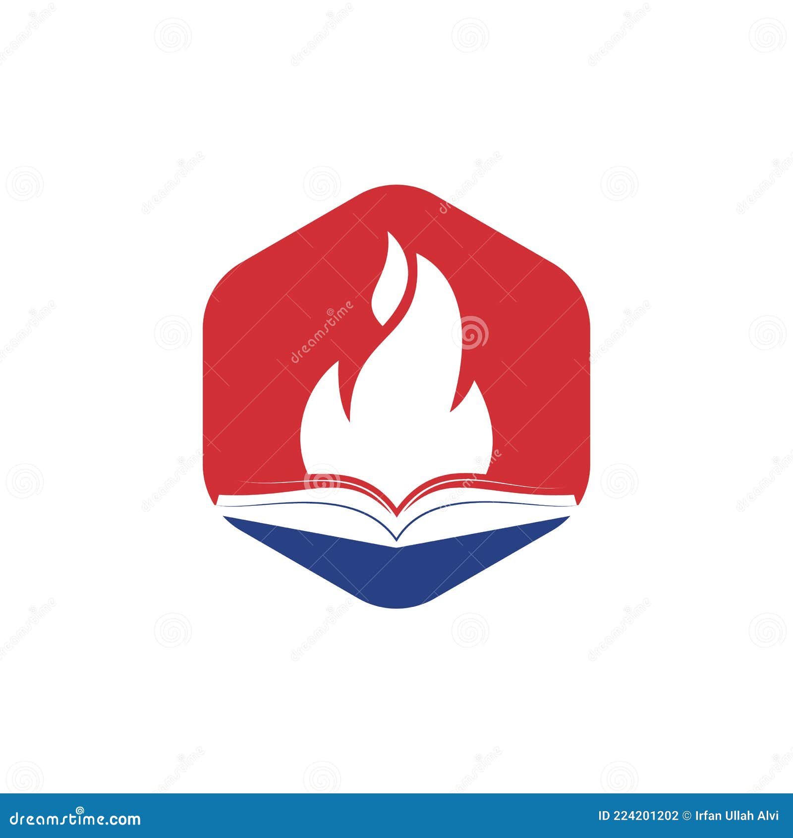 Education Fire Vector Logo Design. Motivation Book Vector Logo Design ...