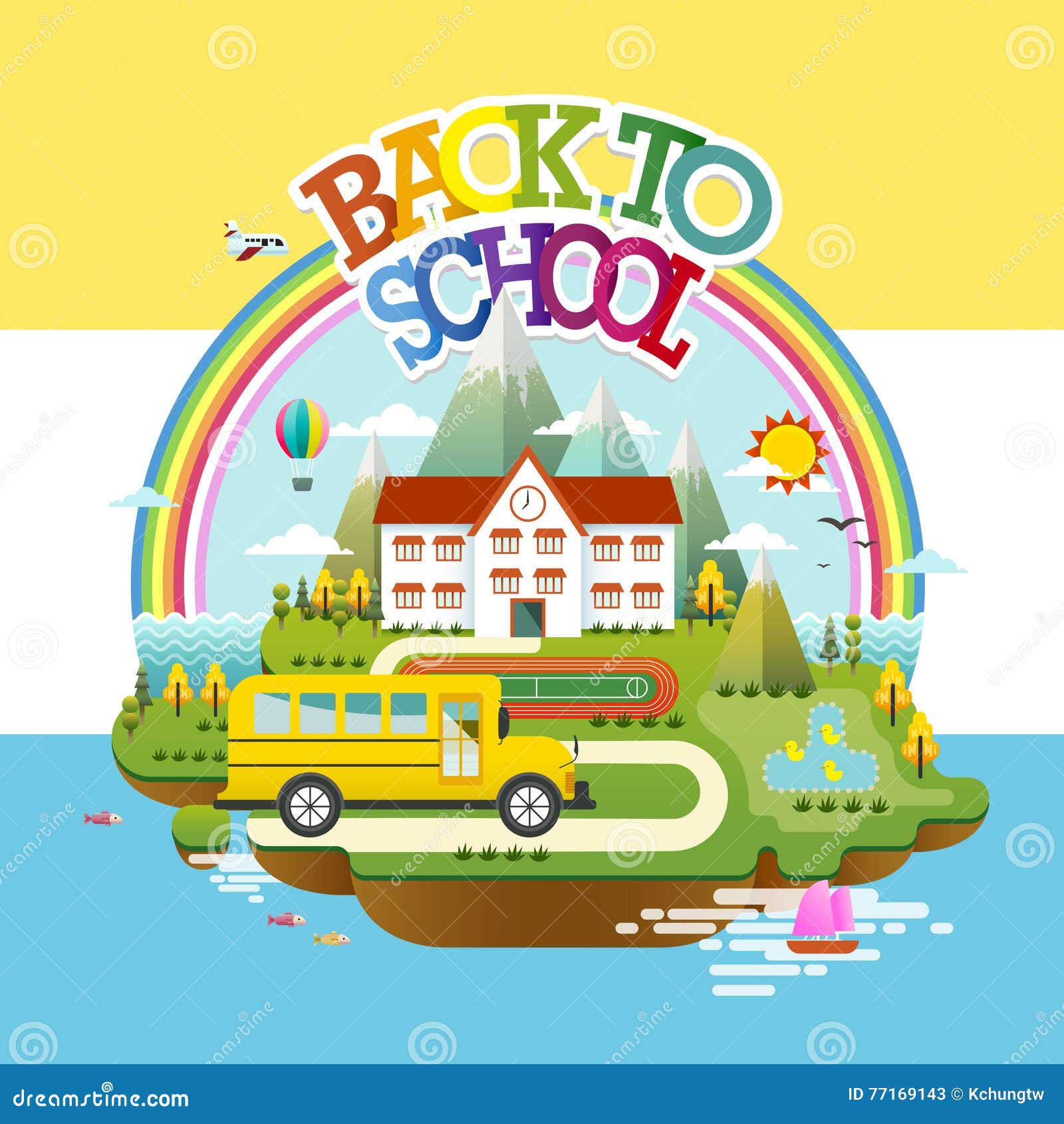 Education flat design stock illustration. Illustration of mountain ...