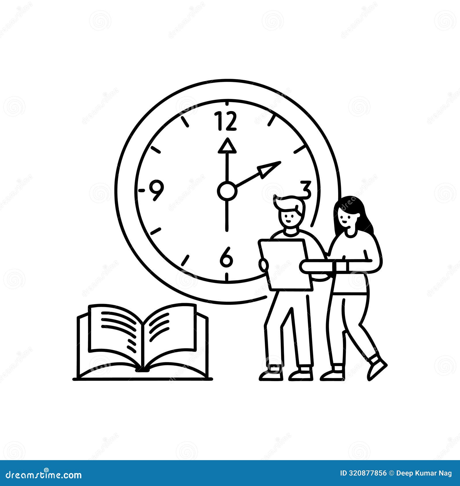 Education Focus Home and Library Study Moments Stock Vector ...