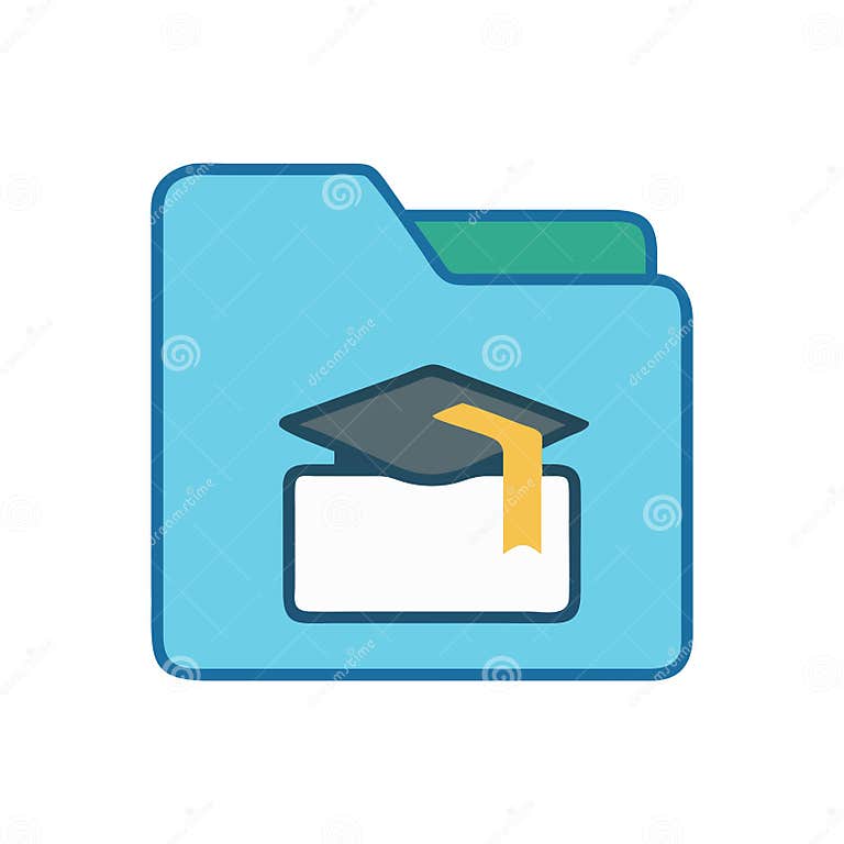 Education Folder Icon for Organization Stock Vector - Illustration of ...