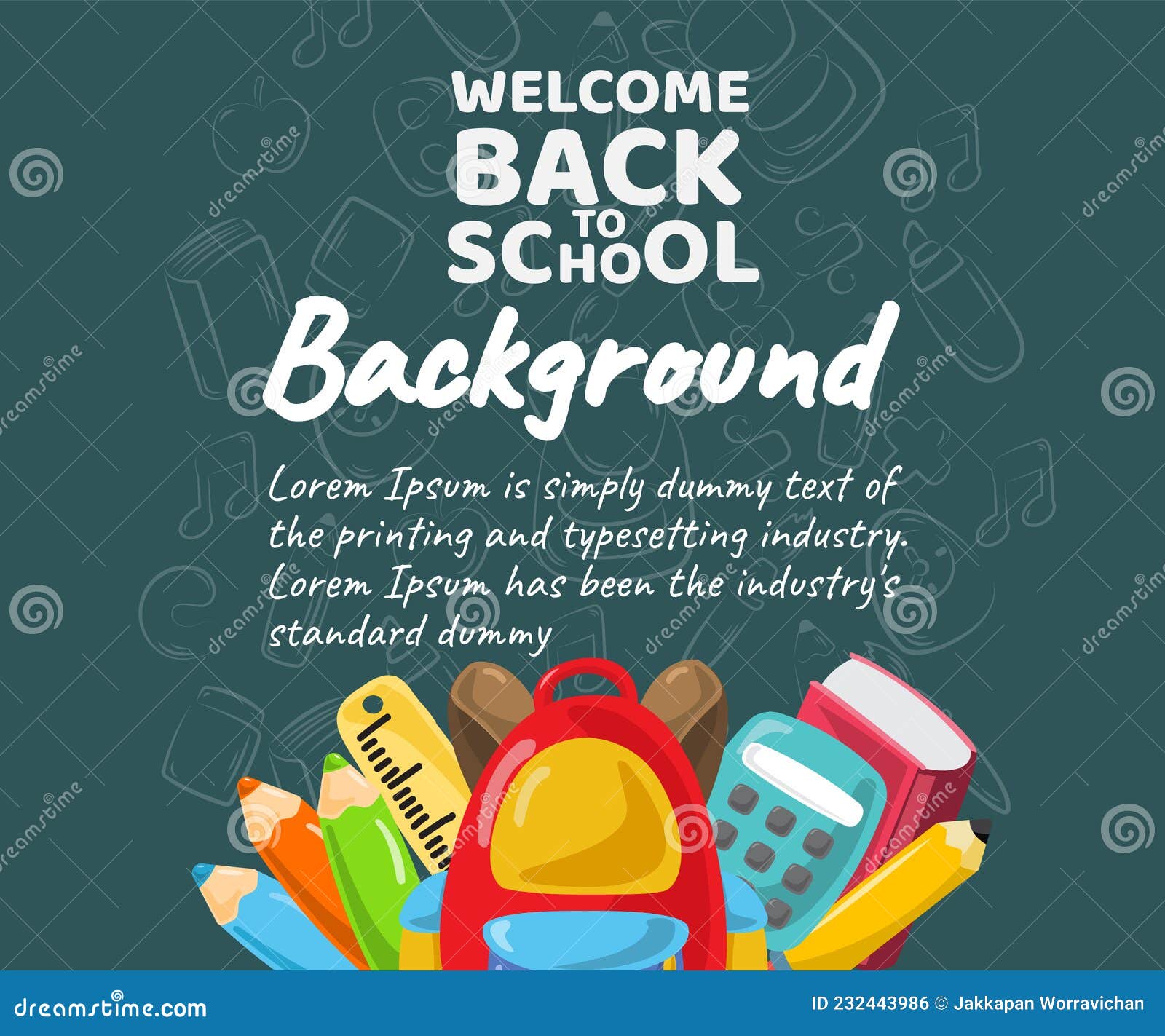 Education Frame Background Concept Illustration Vector Design 5 Stock ...