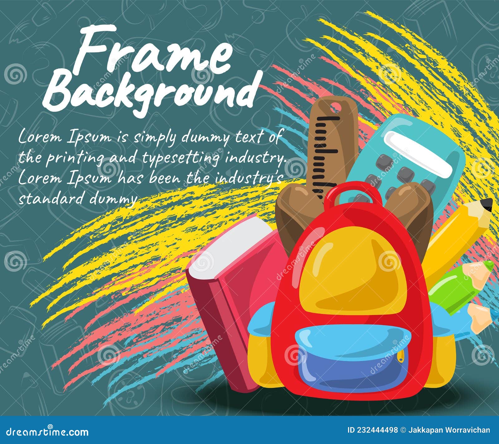 Education Frame Background Concept Illustration Vector Design 6 Stock ...