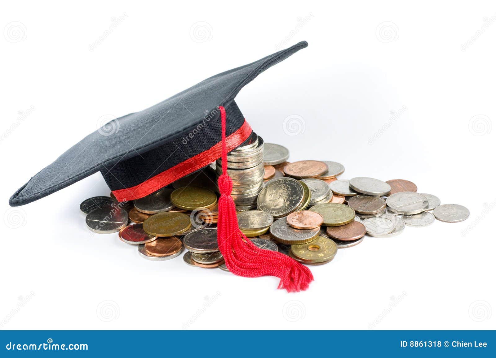 Education Fund -- Graduation Cap & Coins Stock Photography ...