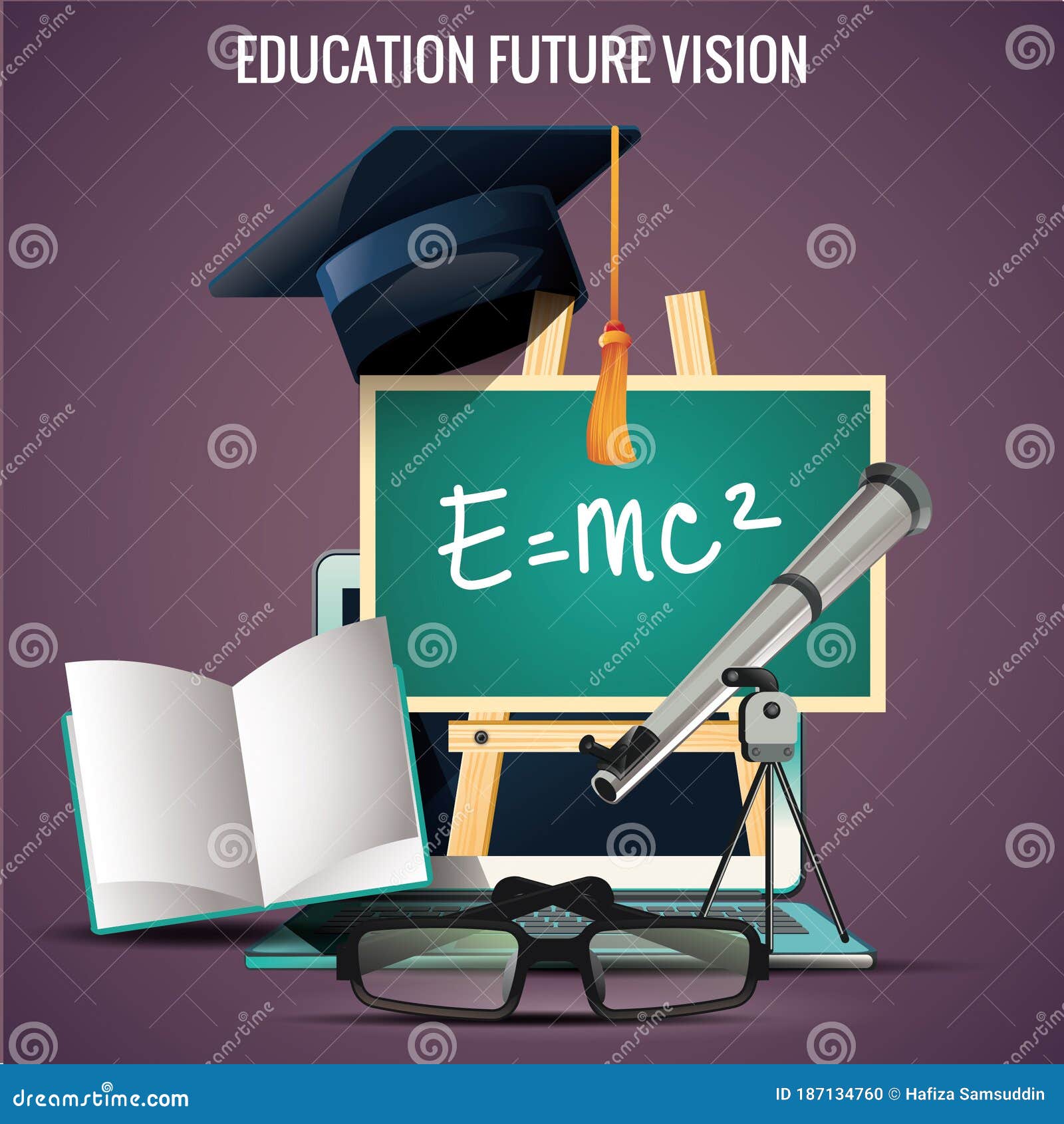 Education Future Vision Design. Vector Illustration Decorative Design ...