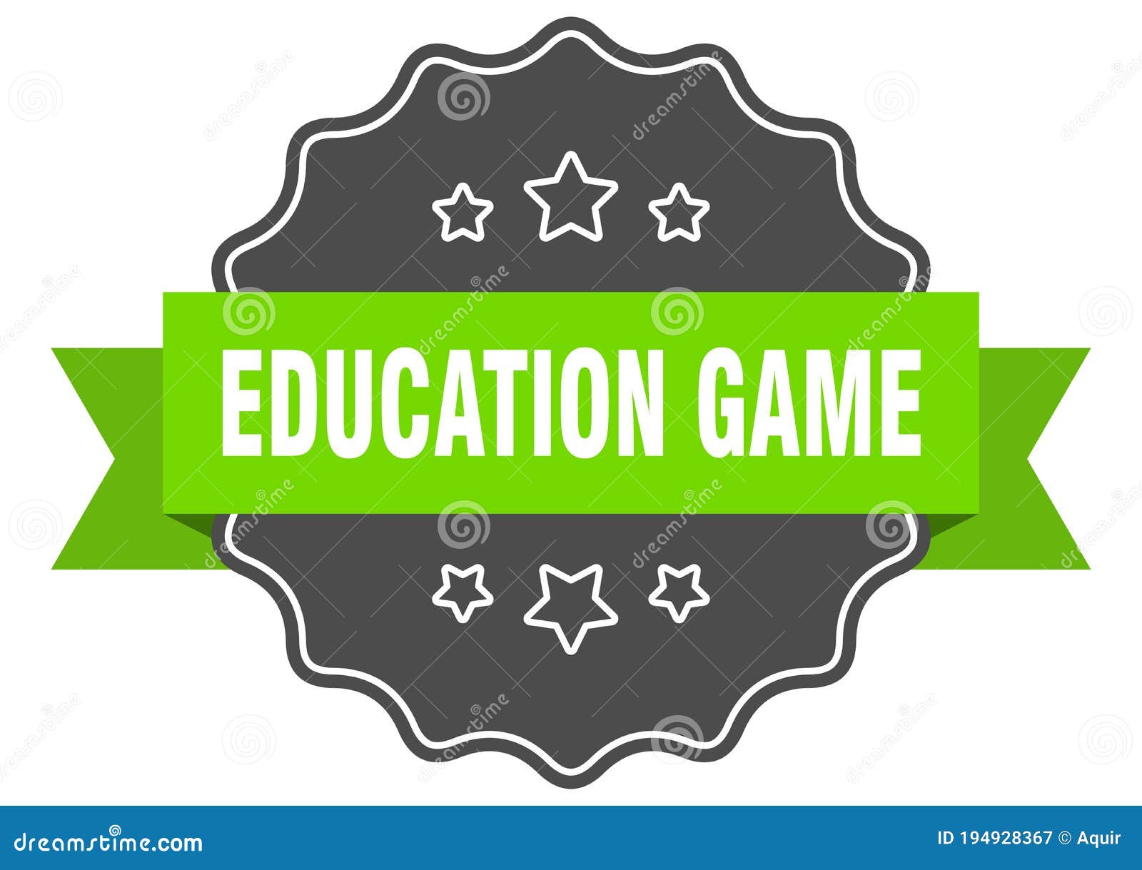 Education Game Label. Education Game Isolated Seal. Sticker. Sign Stock ...
