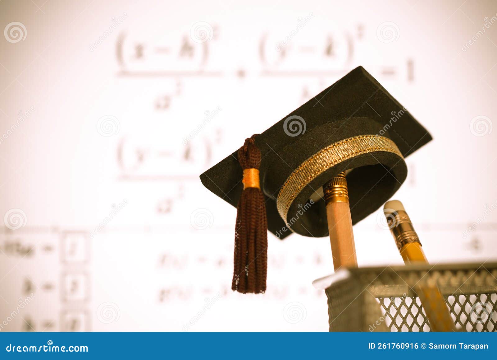 Education Graduate Study Concept: Graduation Hat on Pencils with ...