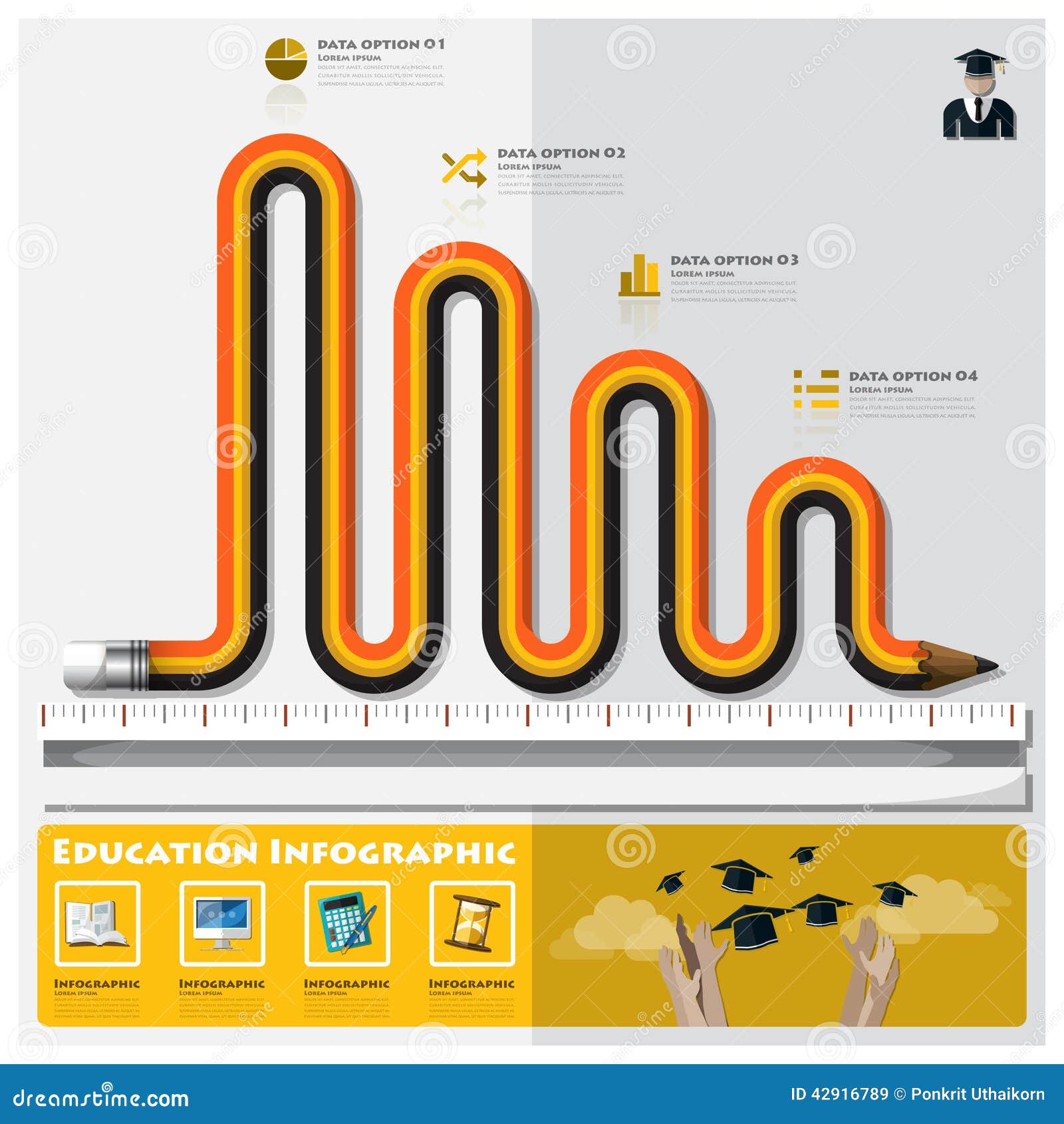 Education and Graduation Learning Infographic Stock Vector ...