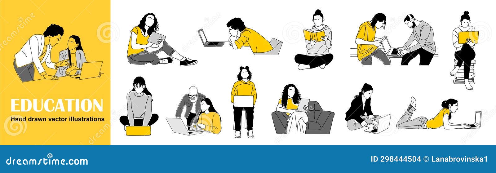 Education Hand Drawn Vector Illustration on White. Stock Vector ...