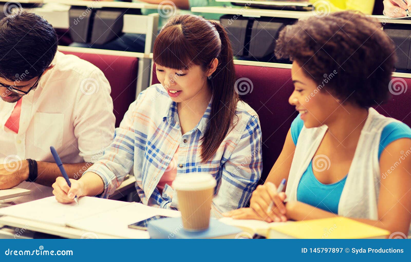 Group of International Students Talking on Lecture Stock Image - Image ...