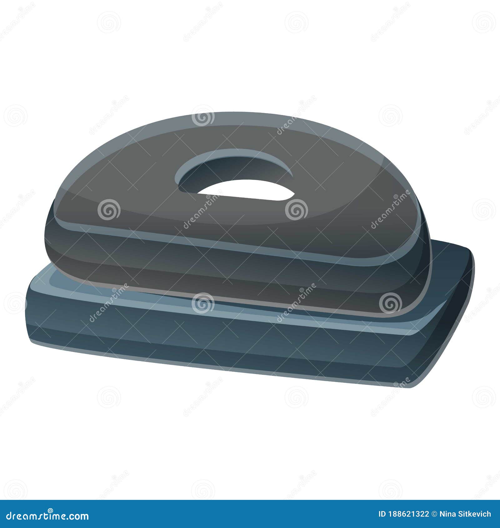 Education Hole Puncher Icon, Cartoon Style Stock Vector - Illustration ...