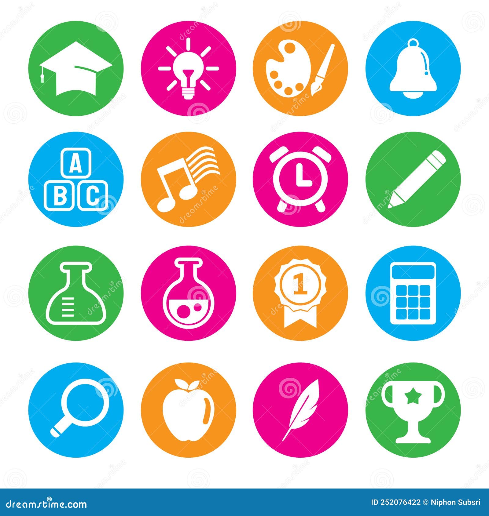 The Education Icon Bundle Set Vector Image Stock Vector - Illustration ...