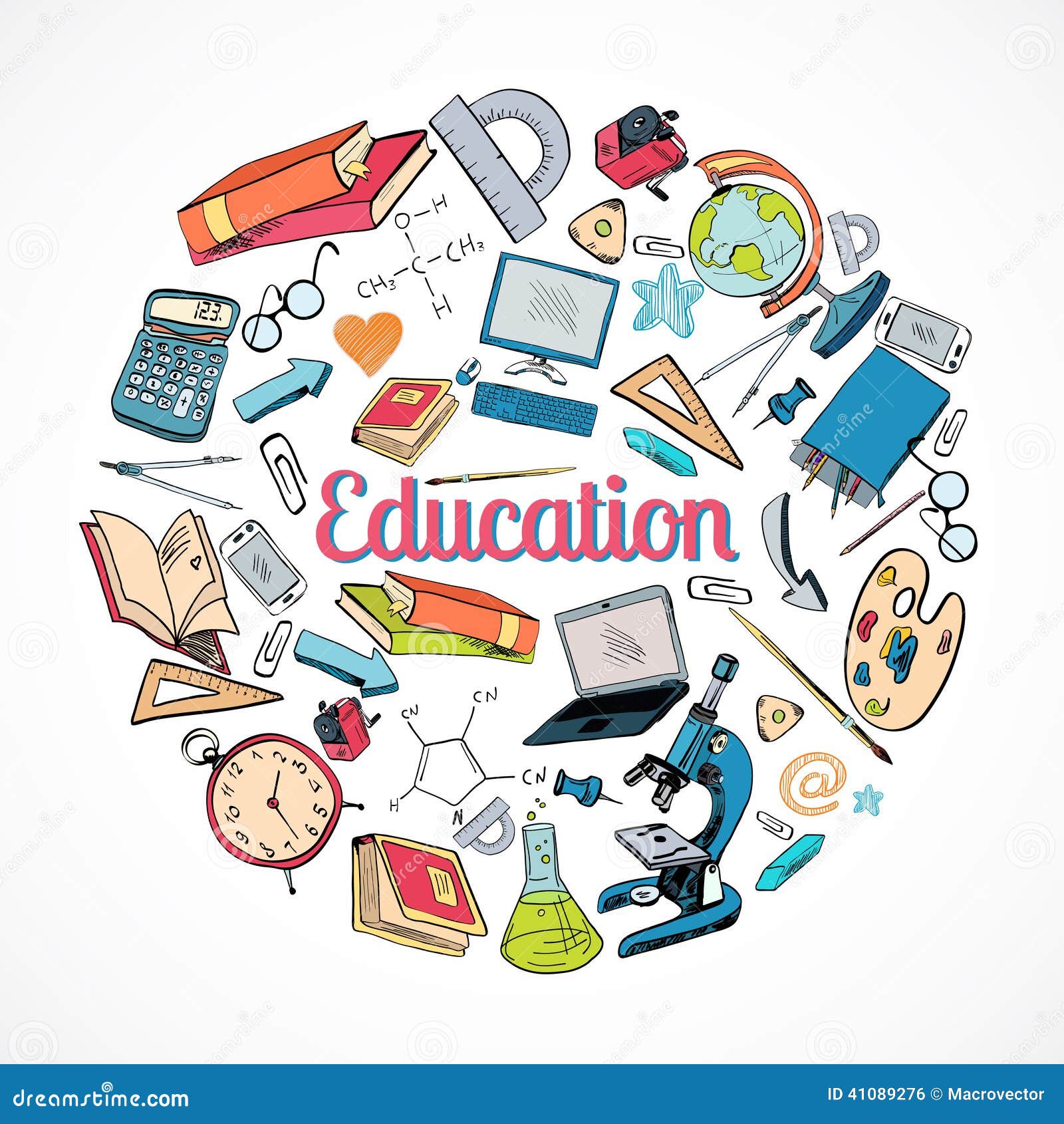 Education icon doodle stock vector. Illustration of flask - 41089276