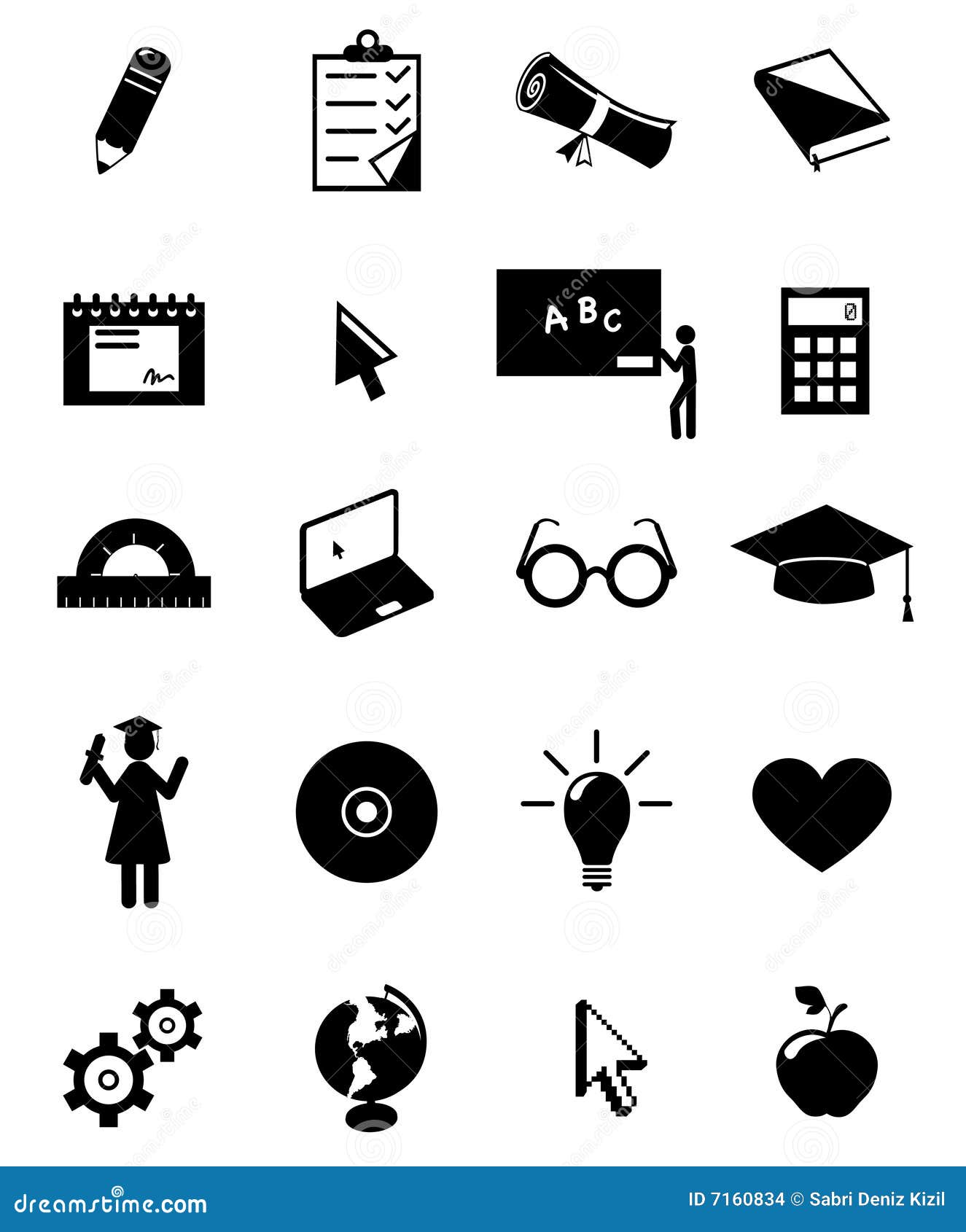 Education Icon Set Stock Images - Image: 7160834