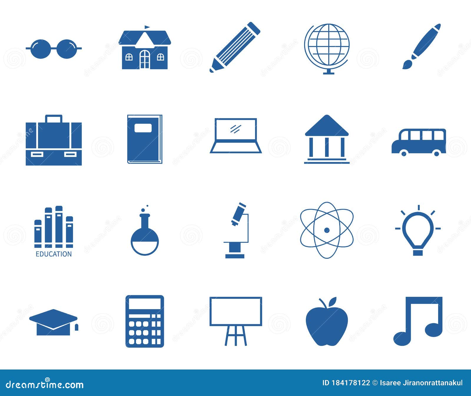 Education Icon Set,Flat Design,symbol, Vector Illustrations. Stock ...