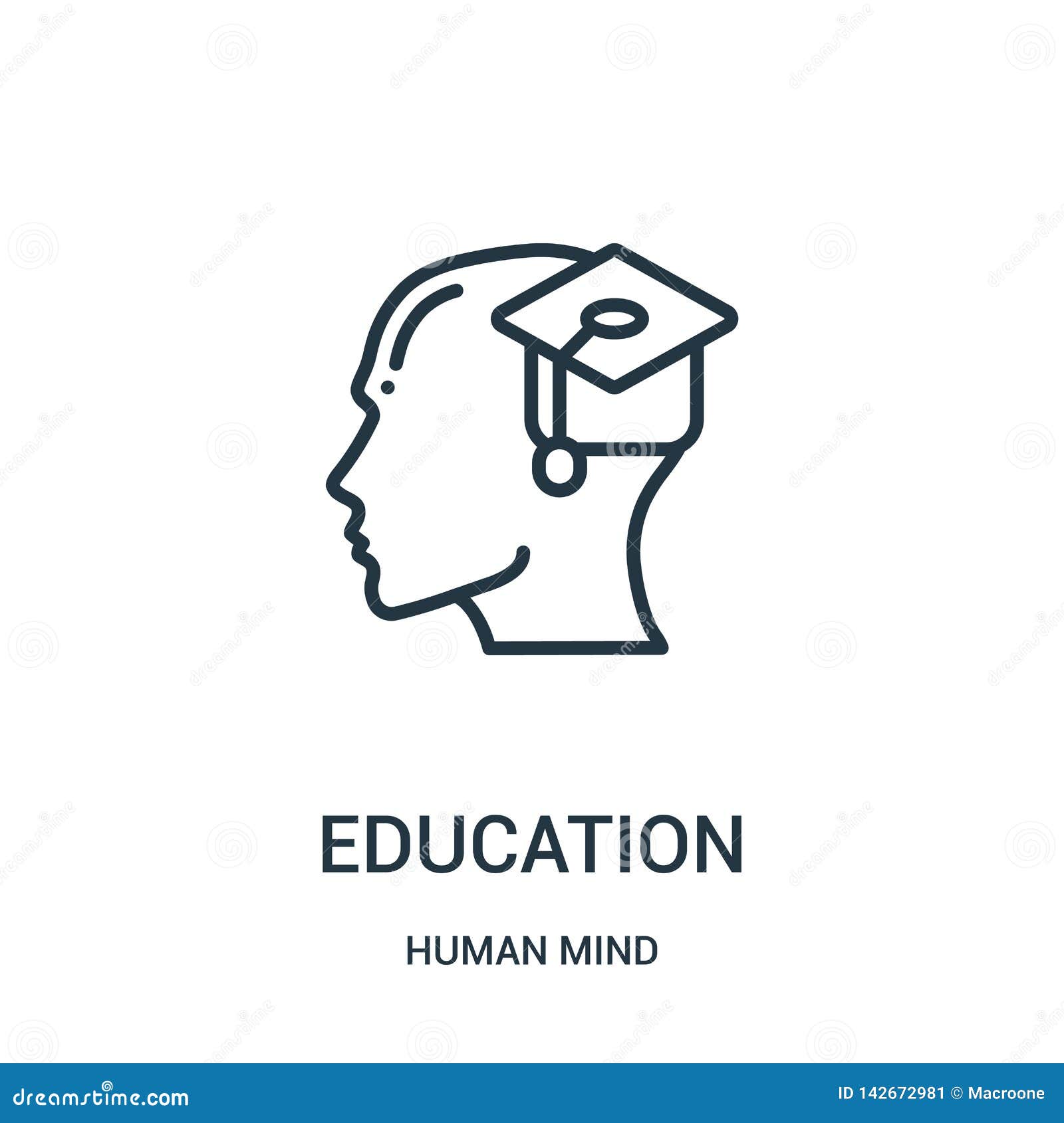 Education Icon Vector from Human Mind Collection. Thin Line Education ...