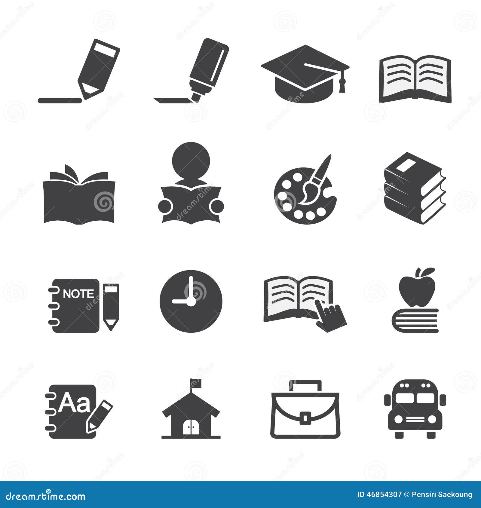 Education Icon Cartoon Vector | CartoonDealer.com #46854307