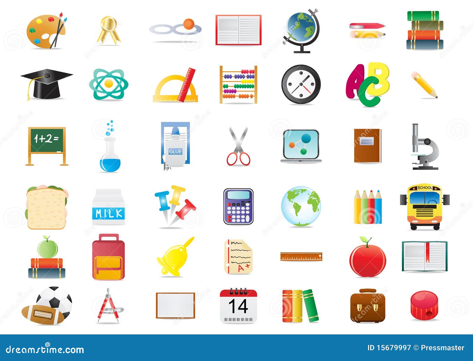 Education icons stock illustration. Illustration of collection - 15679997