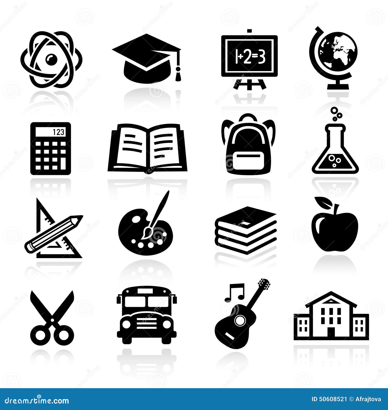 Education Icons stock vector. Illustration of notepad - 50608521