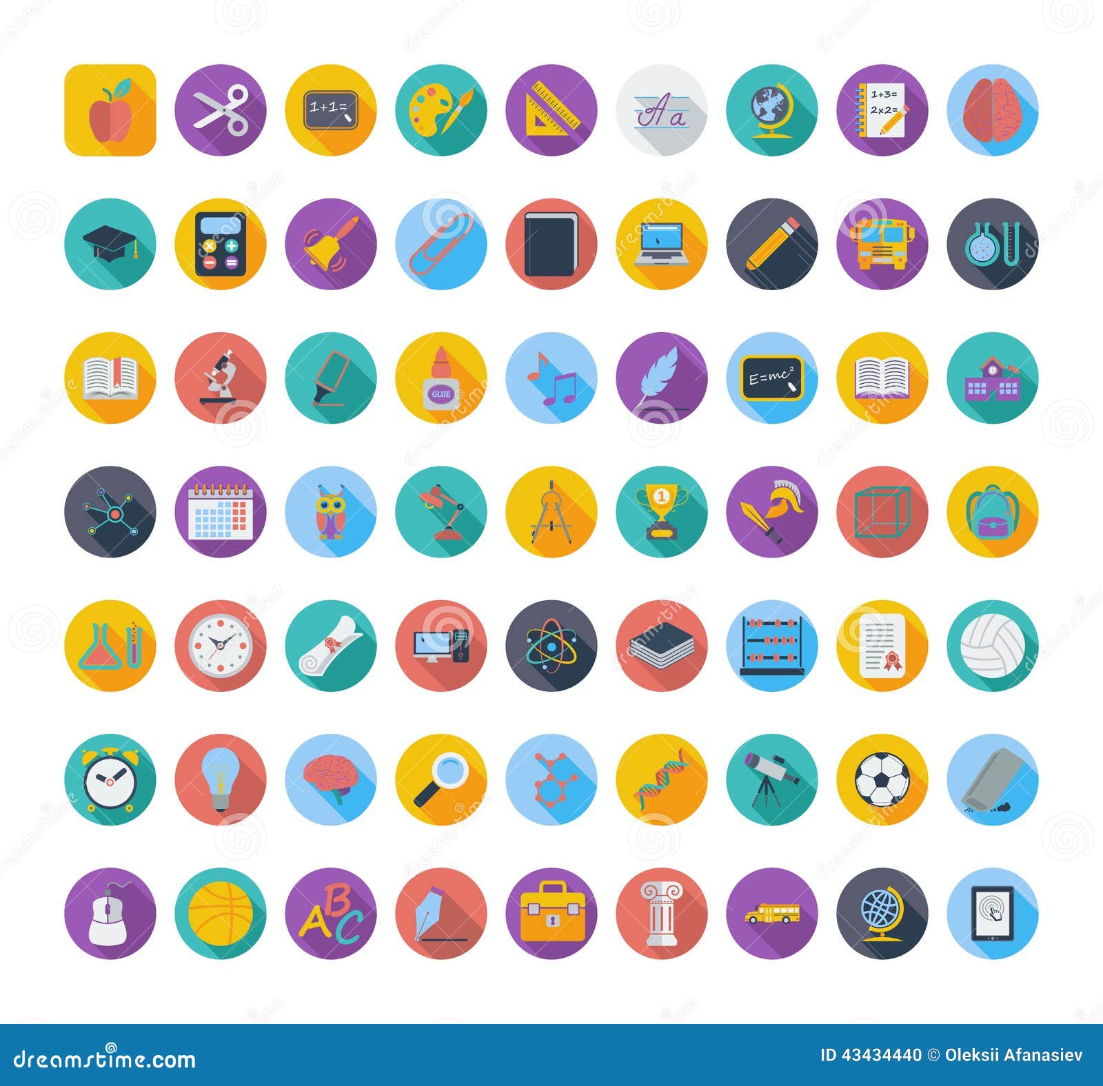 Education icons stock vector. Illustration of isolated - 43434440