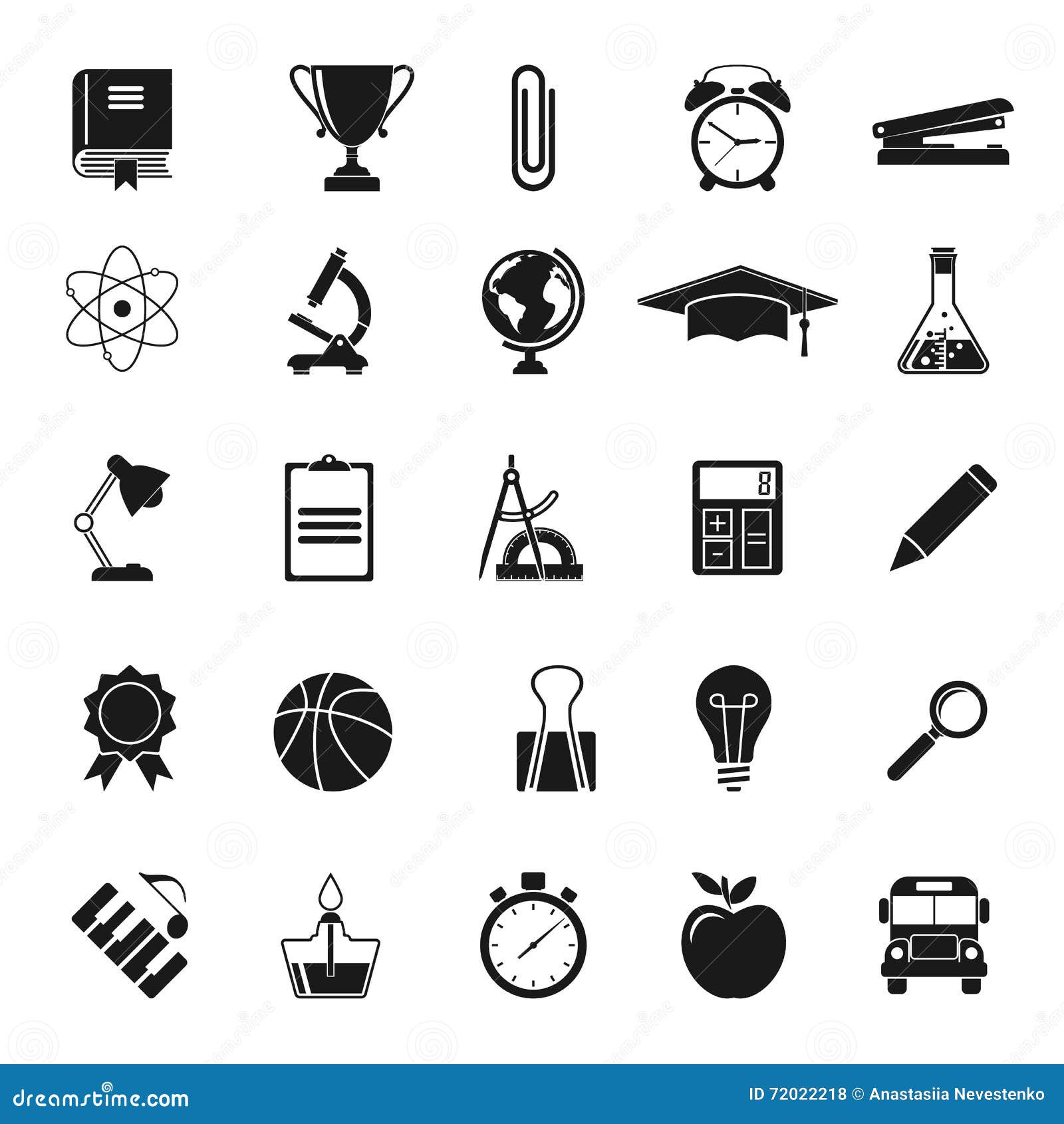 Education icons. Science stock vector. Illustration of element - 72022218