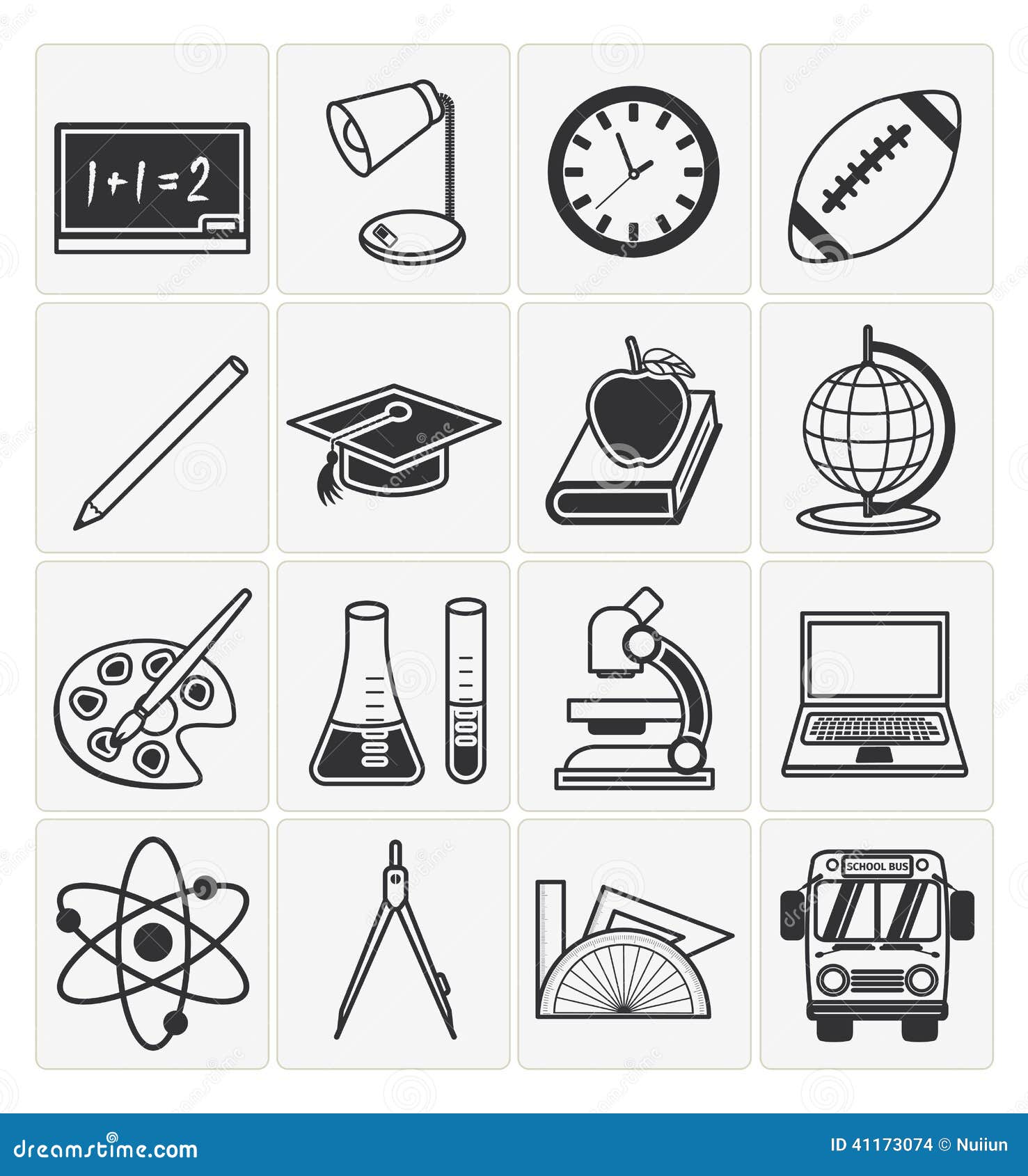 Education icons set stock vector. Illustration of blackboard - 41173074