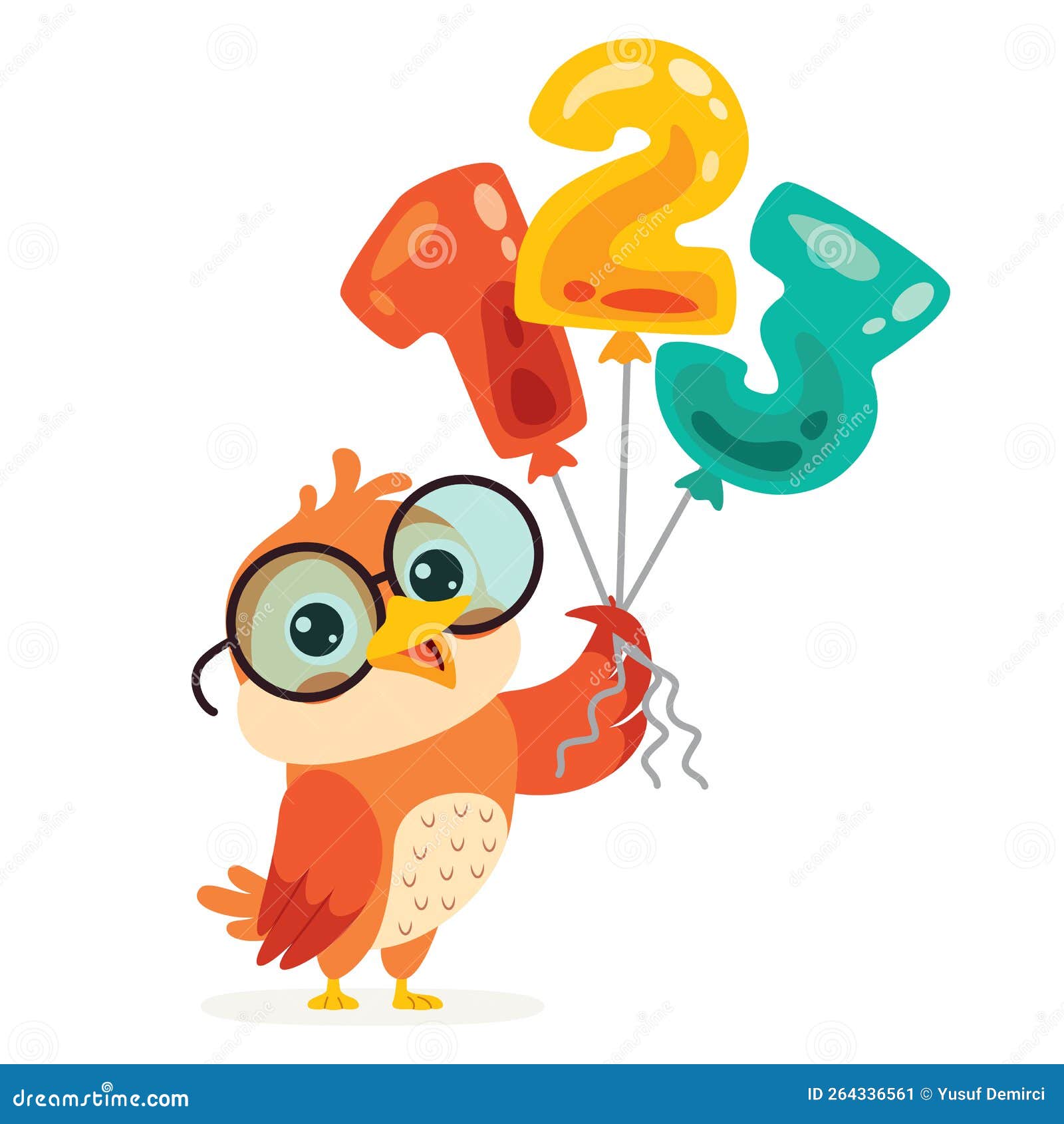 Education Illustration with Cartoon Bird Stock Illustration ...