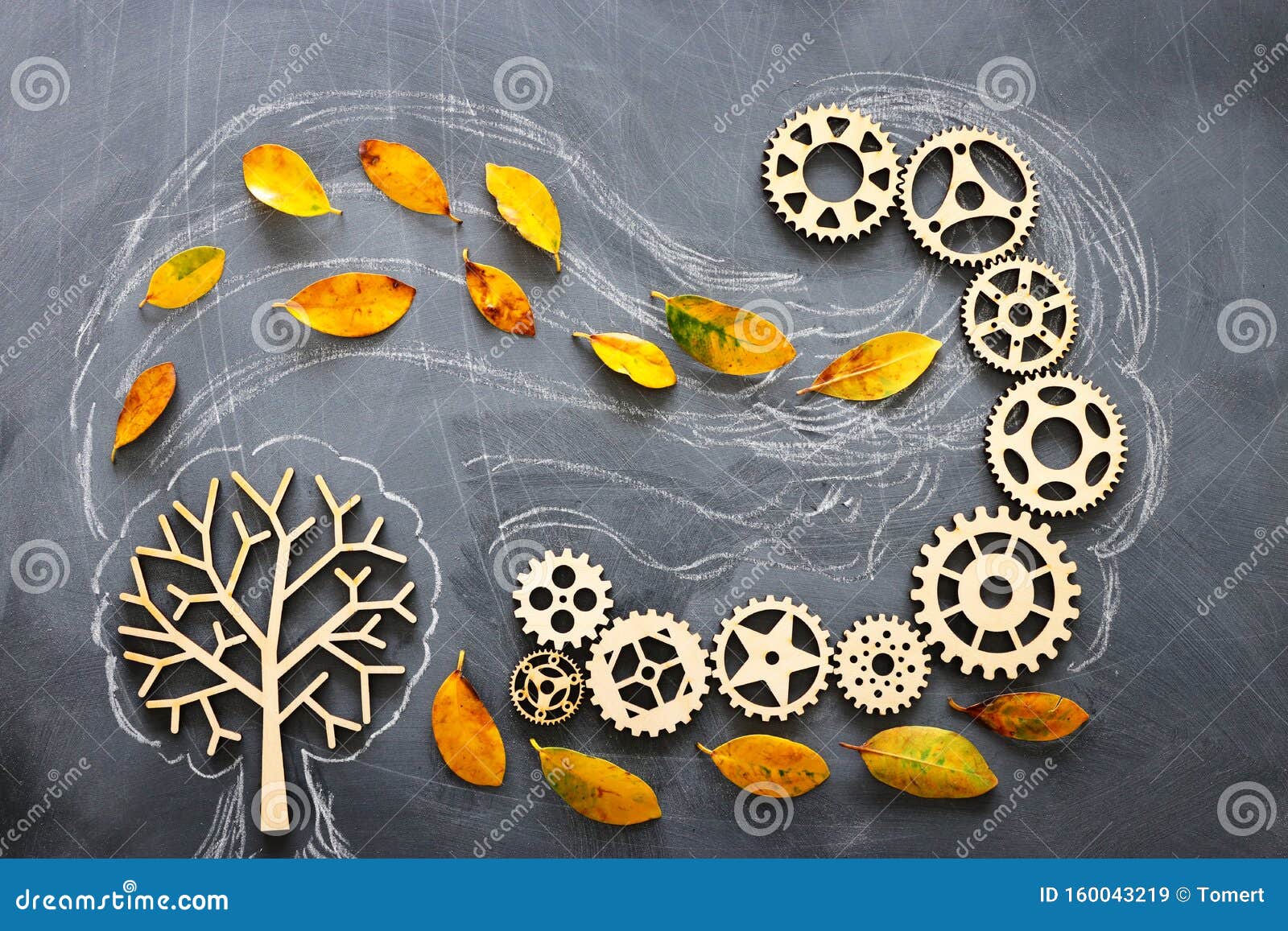 Education Image of Tree with Cog Wheels. Concept of Learning and ...