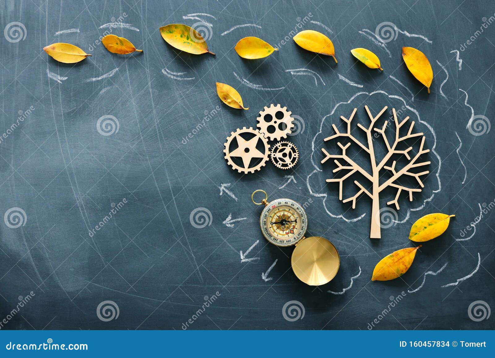 Education Image of Tree with Cog Wheels. Concept of Learning and ...