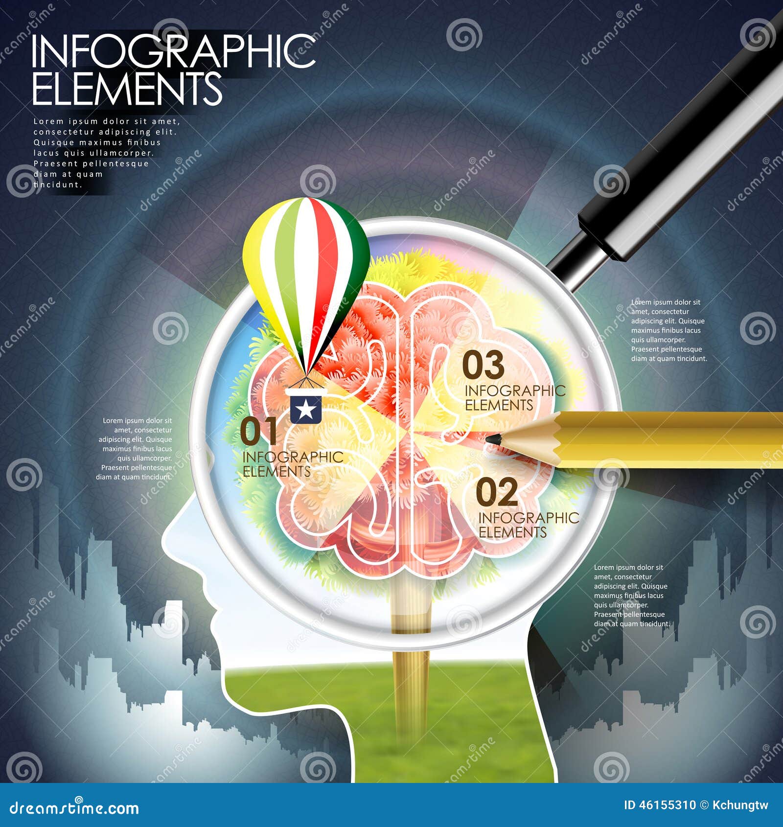 Infographic Brain Vector Design Template | CartoonDealer.com #66235250