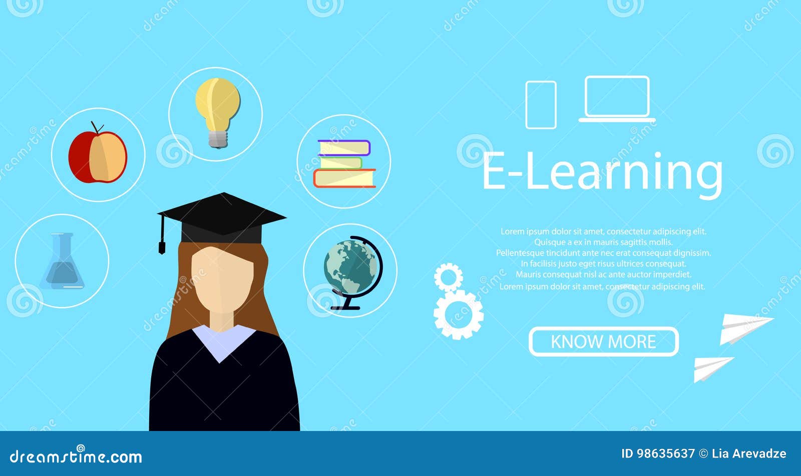 Education Infographic. Flat Vector Illustration for E-learning and ...