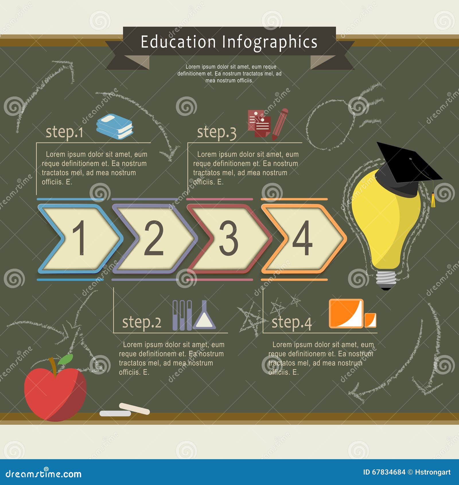 Education Infographic Template Design Stock Illustration - Illustration ...