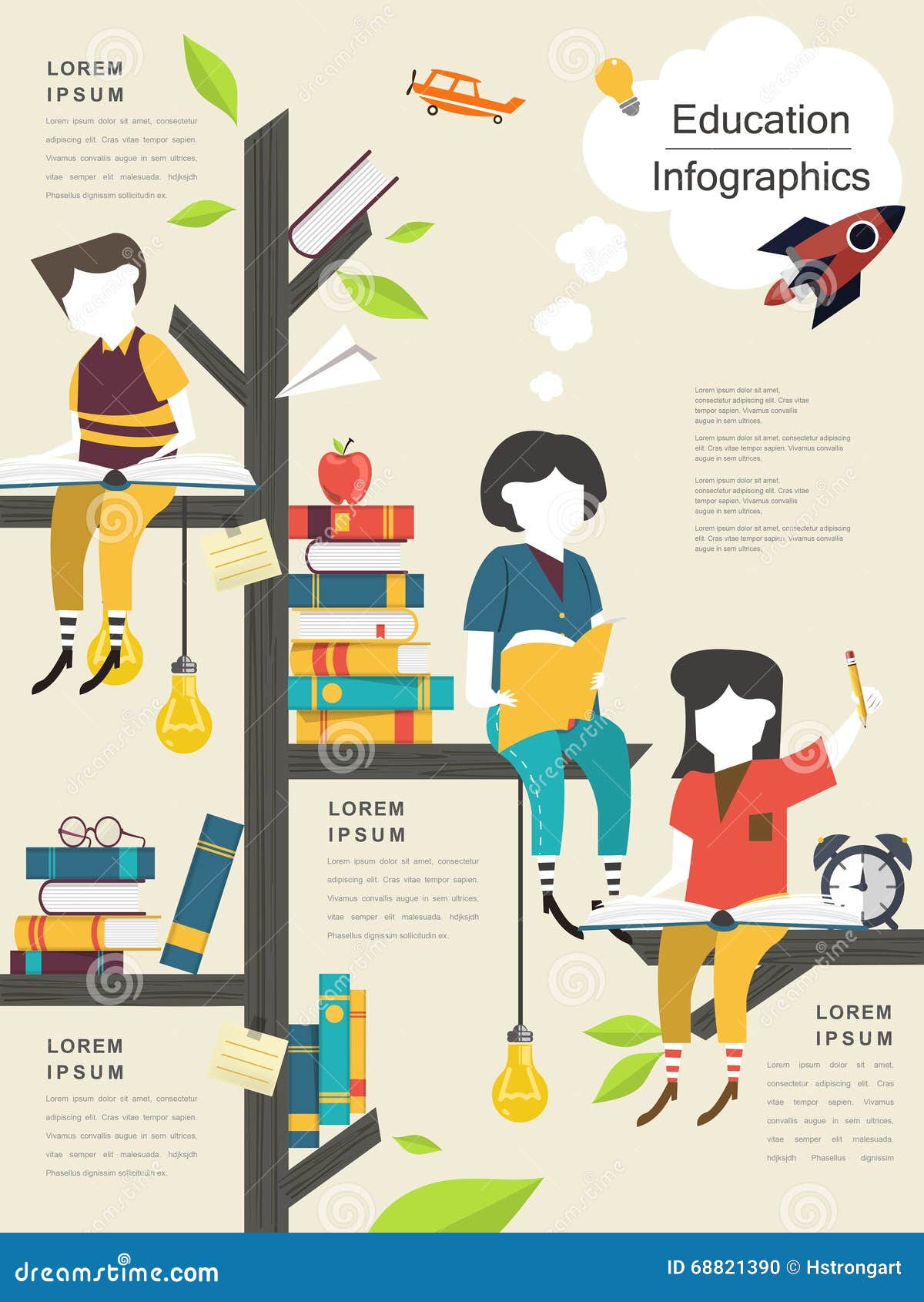 Education Infographic Template Stock Vector - Illustration of plan ...