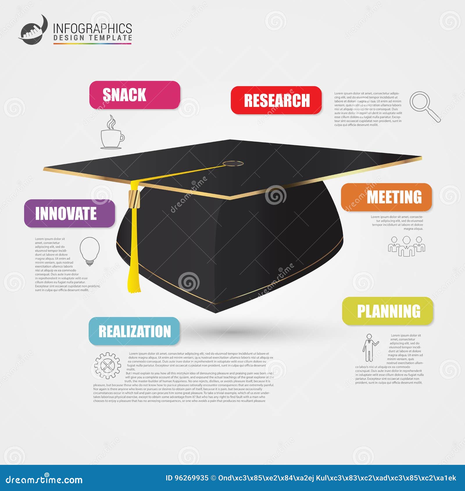 Education Infographic Template. Modern Academic Concept Stock Vector ...