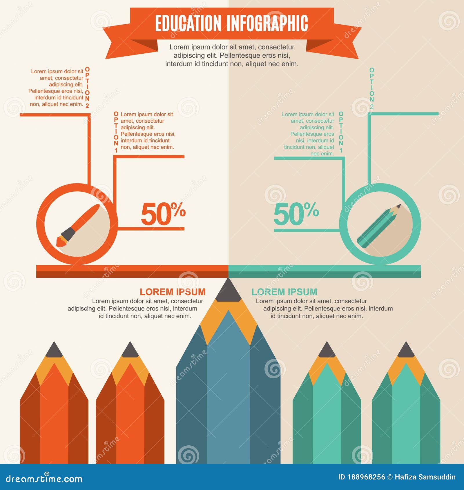 Education Infographic. Vector Illustration Decorative Design Stock ...