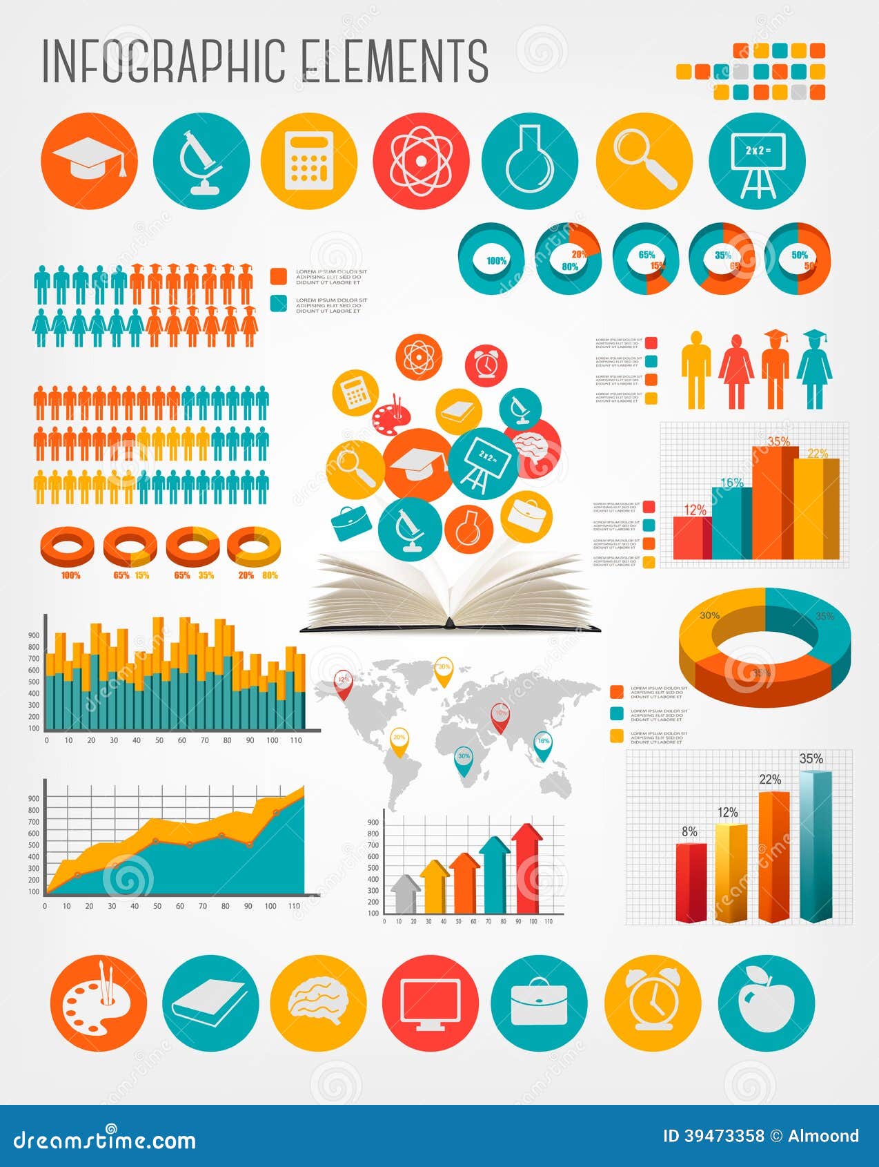 Education infographics. stock vector. Illustration of abstract - 39473358