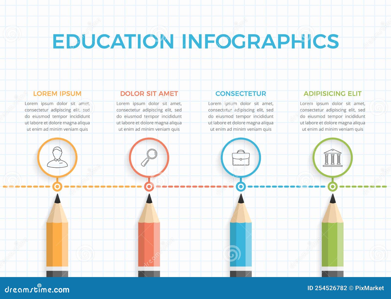 Education Infographics stock vector. Illustration of round - 254526782