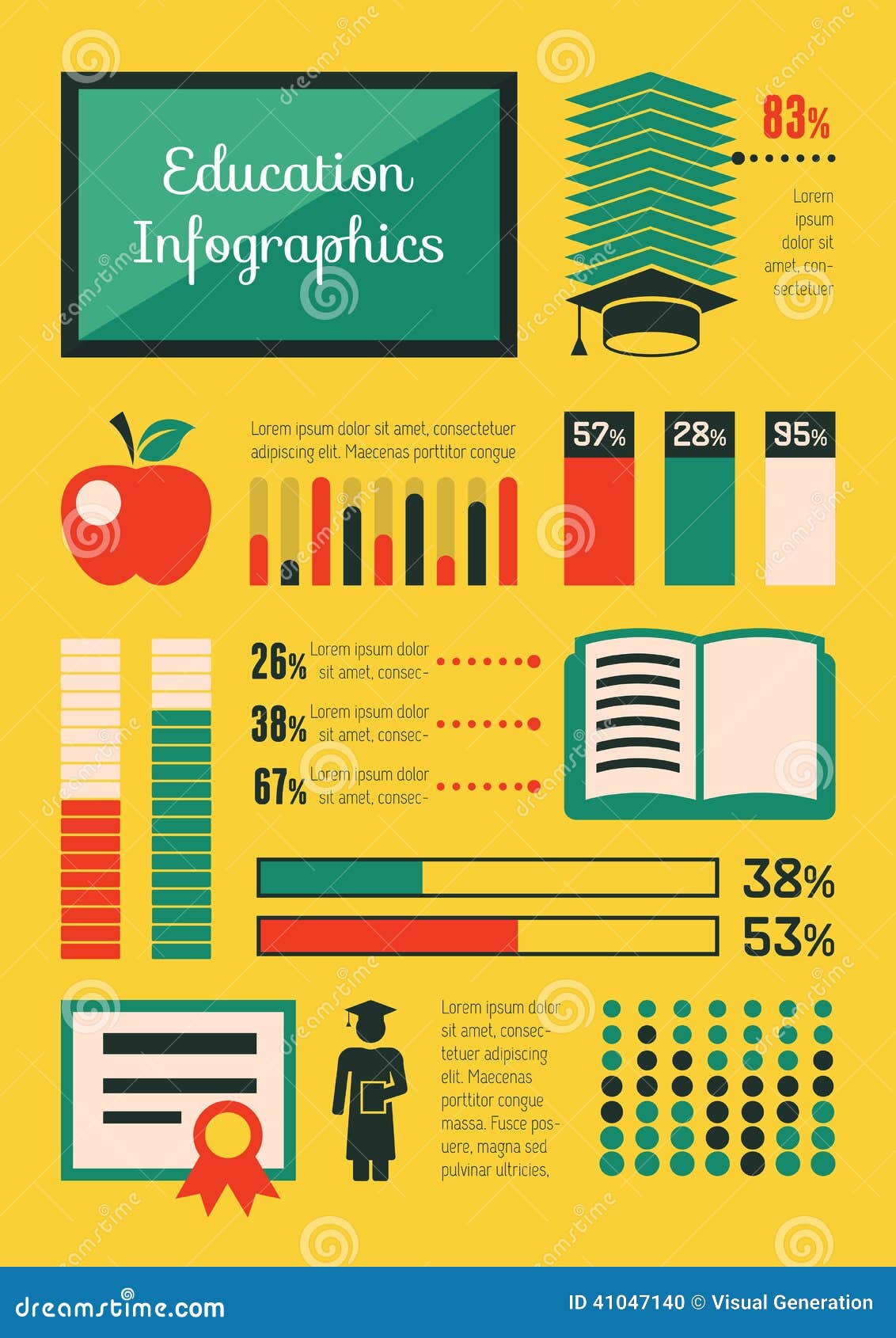 Education Infographics. stock vector. Illustration of arrow - 41047140