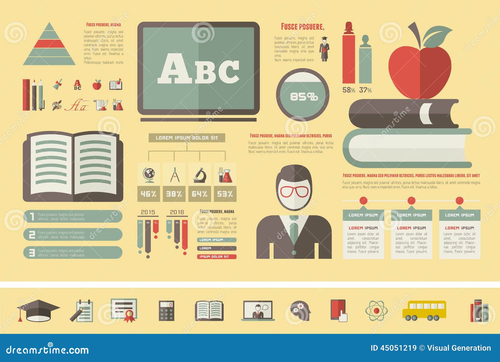 Education Infographics. stock vector. Illustration of certificate ...