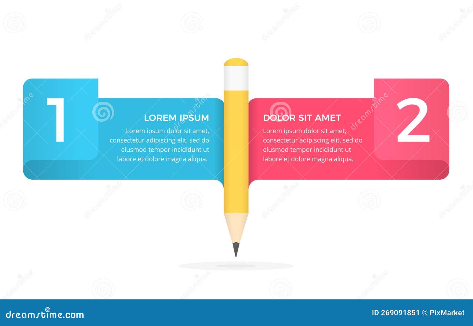 Education Infographics with Pencil Stock Vector - Illustration of ...