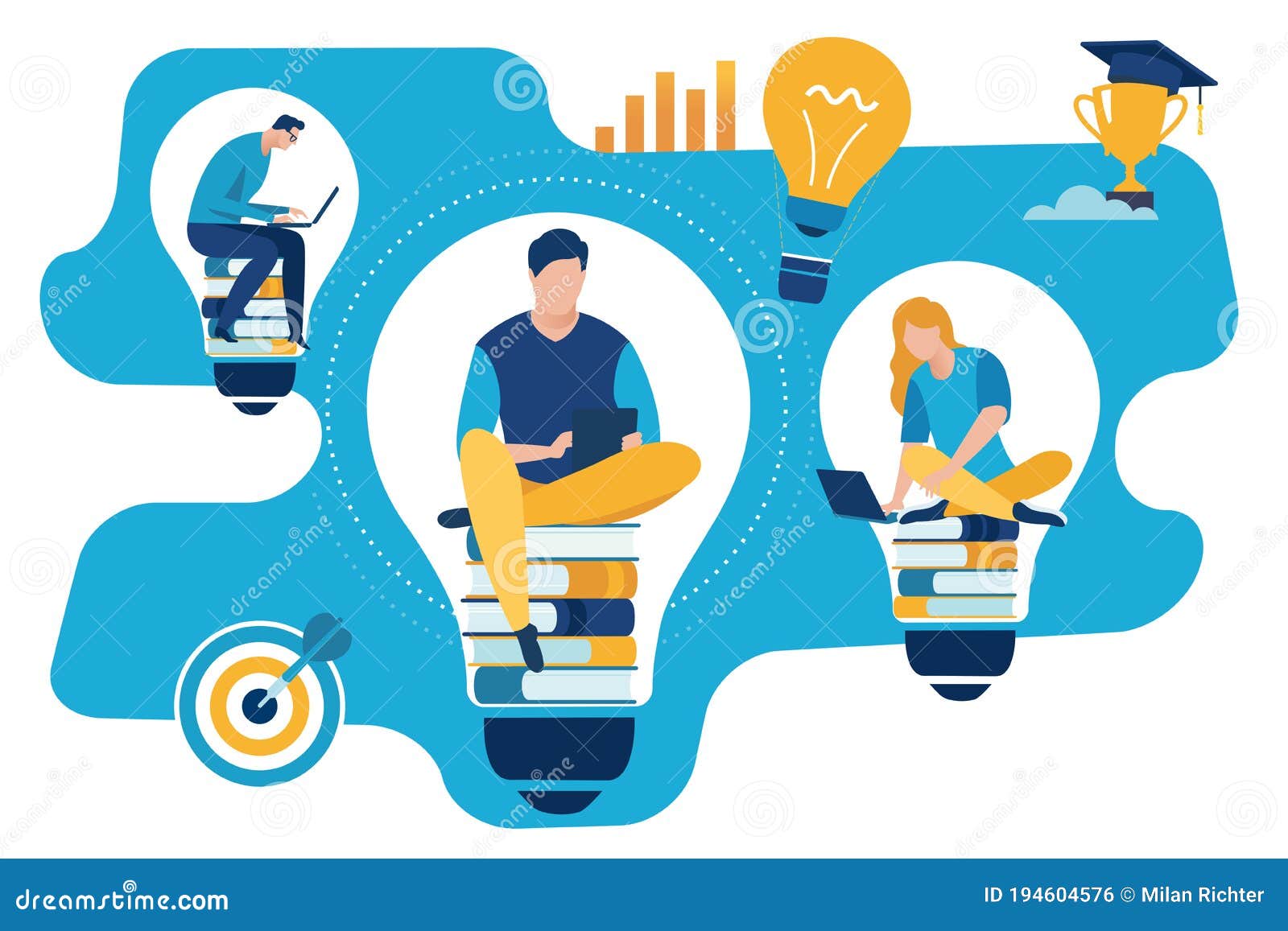 Education and innovation stock vector. Illustration of professional ...