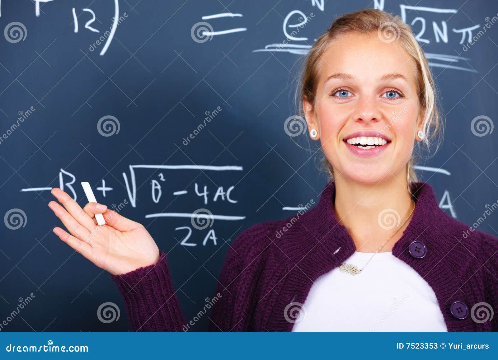Education - Joyful Female Teacher Teaching Algebra Stock Image - Image ...