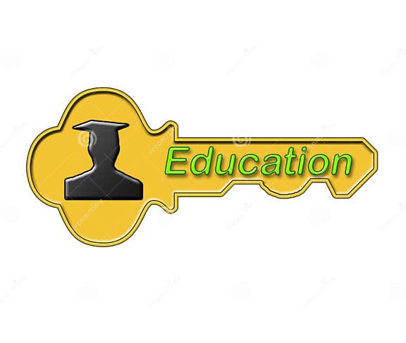Education is the Key stock illustration. Illustration of black - 548834