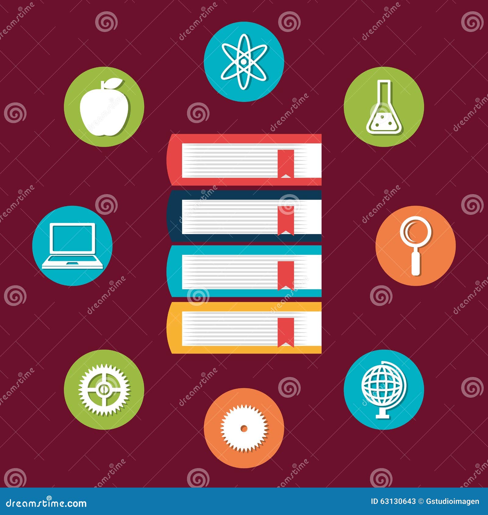 Education and knowledge stock vector. Illustration of learn - 63130643