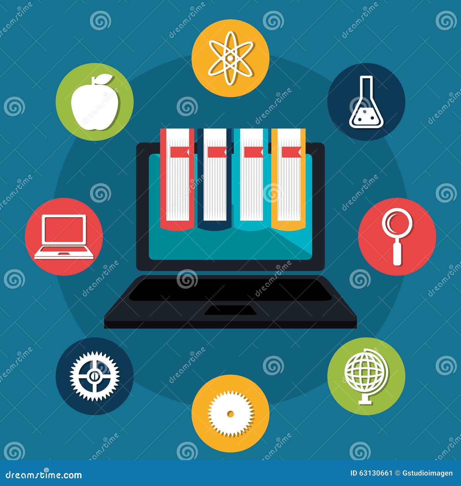 Education and knowledge stock vector. Illustration of knowledge - 63130661