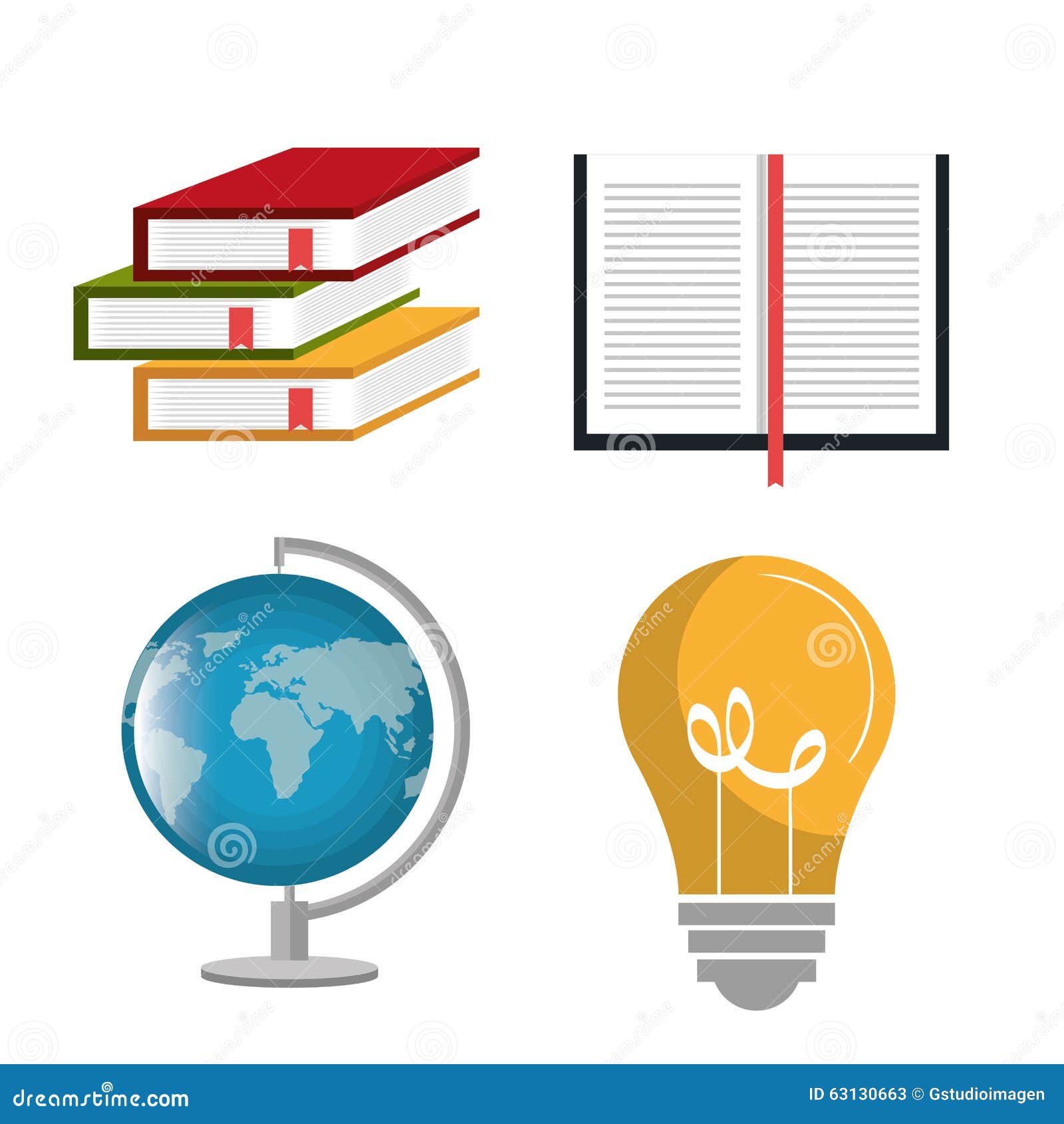 Education and knowledge stock vector. Illustration of concept - 63130663
