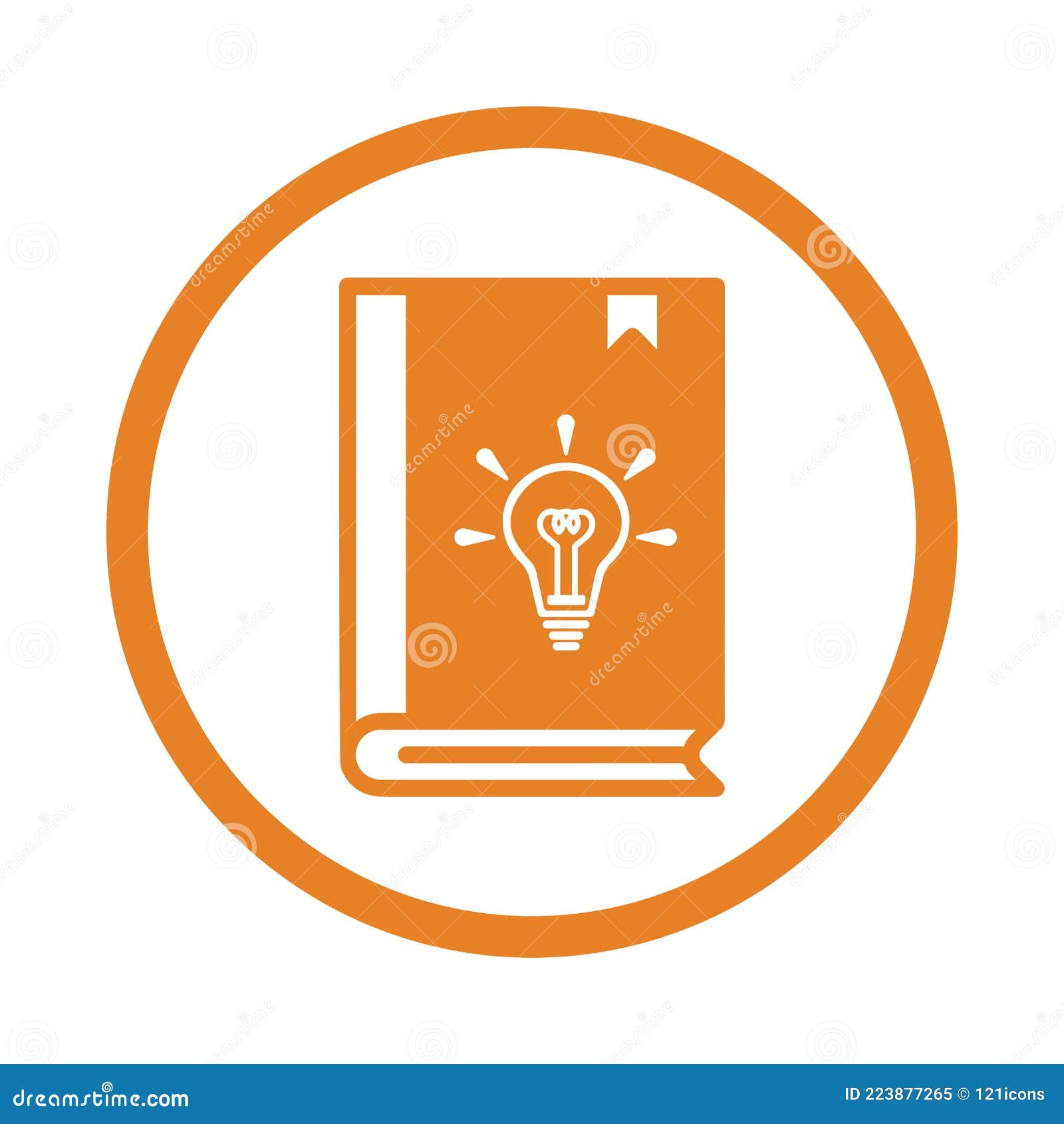 Education, Knowledge, Learning Icon. Orange Color Vector EPS Stock ...
