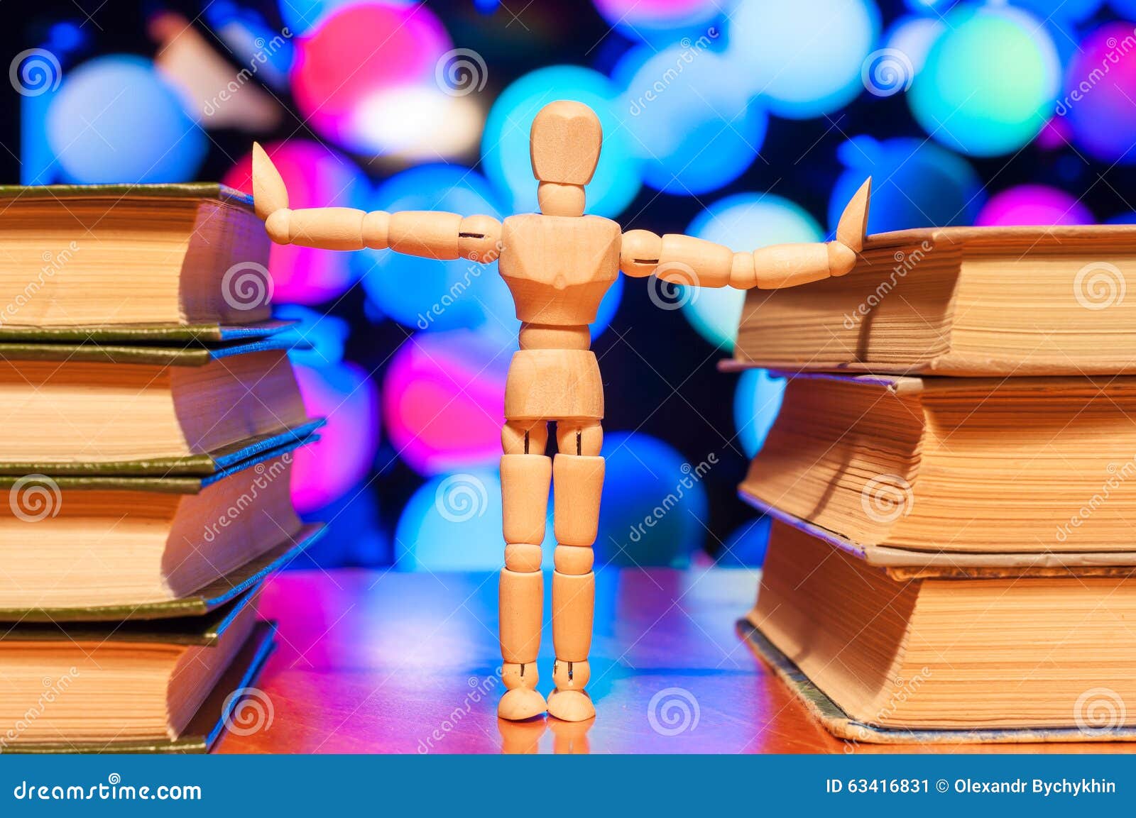 Education, Knowledge and People Concept - Wooden Stock Image - Image of ...